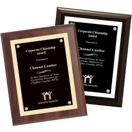 12" x 15" Black or Cherry Finish - Double Plate