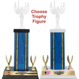 Traditional Trophy with Double Trim - Basketball Coach