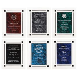 Marble Finish Clear Acrylic Plaque