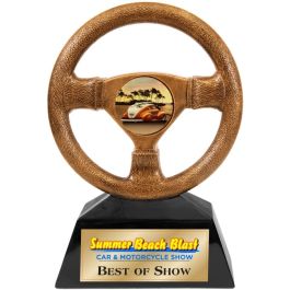Antique Gold Steering Wheel Award