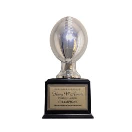 Large Chrome Football 16 Year Trophy