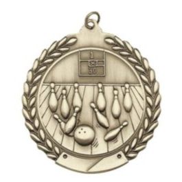 Large Bowling Wreath Medal