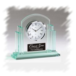 Stepped Sides Glass Clock