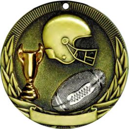 Tri Color Football Medal
