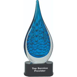 Large Tear Drop Glass Award